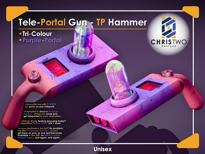 Second Life Marketplace - Tele-Portal Gun - Tri-Colour - [Chris Two ...
